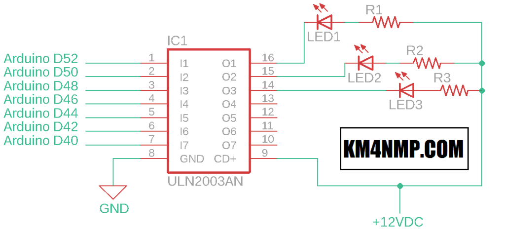 ULN2003 and Arduino Programing and Testing – KM4NMP