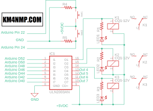 Arduino Mega Relays Controlled By Push Buttons – KM4NMP