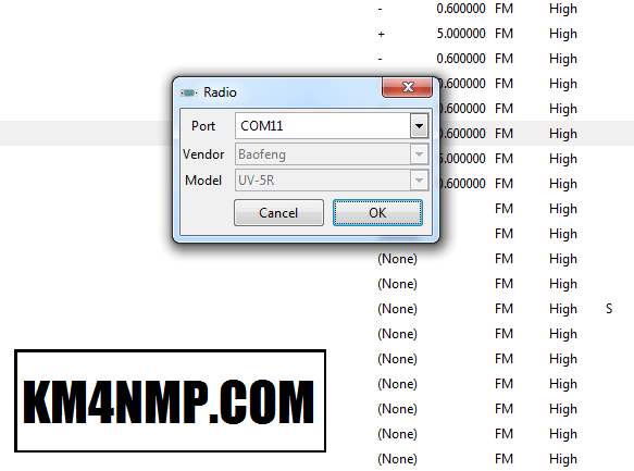 Using CHIRP – KM4NMP