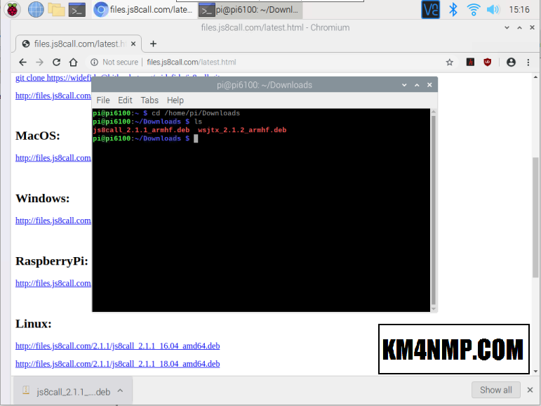 Installing JS8CALL On The Raspberry Pi. – KM4NMP